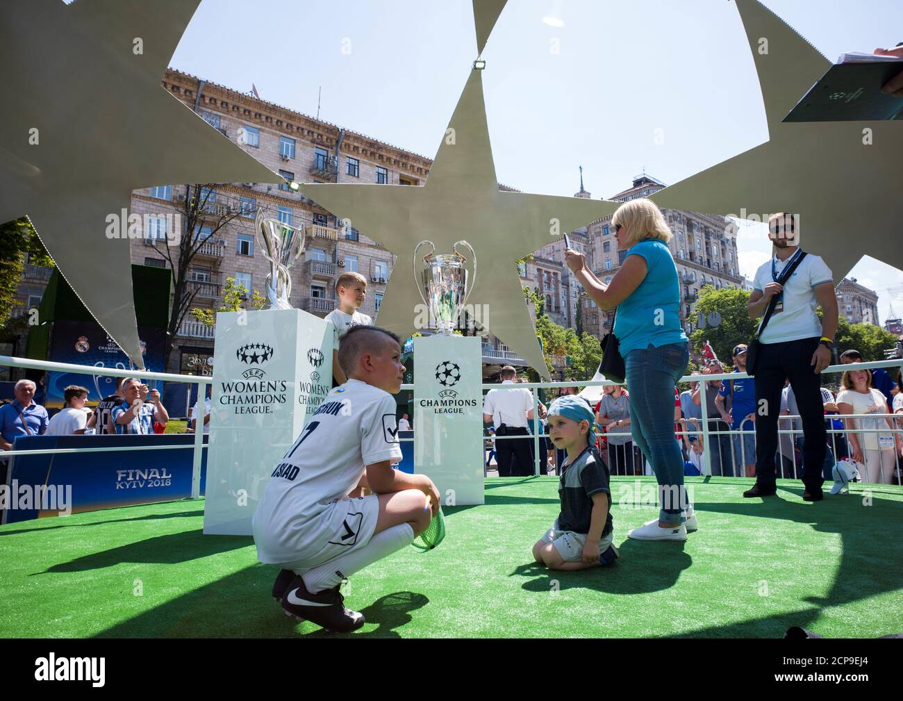 Uefa champions league trophies hi-res stock photography and images - Alamy
