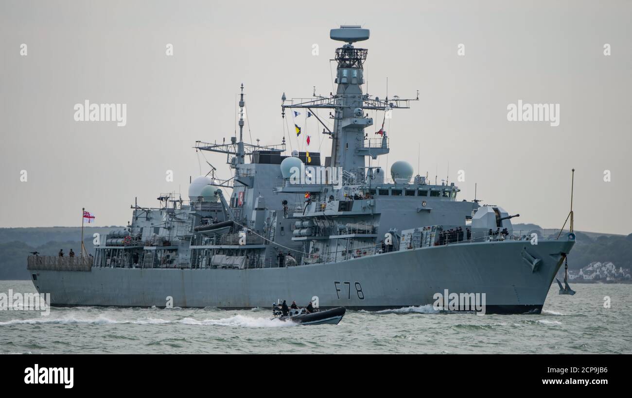 Royal navy frigate f78 hi-res stock photography and images - Alamy