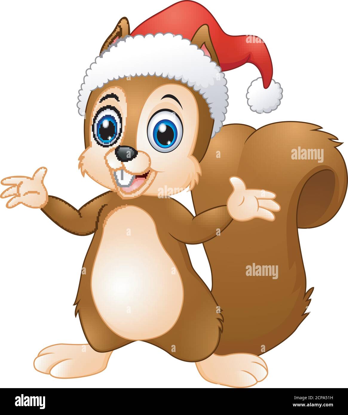 Red squirrel in christmas Stock Vector Images - Alamy