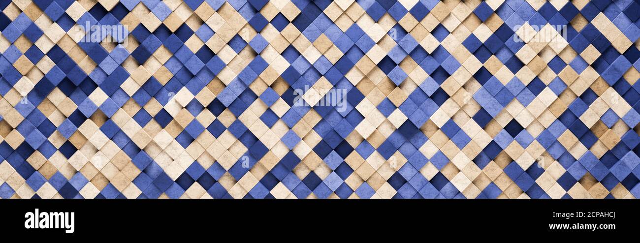 Pattern blue squares hi-res stock photography and images - Alamy