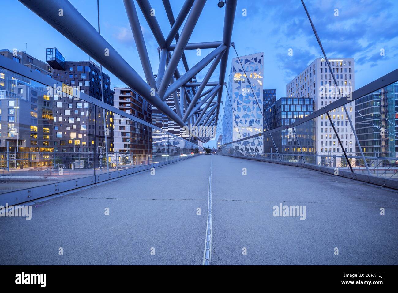 Modern architecture Barcode Project in downtown Oslo, Bjørvika, Norway ...