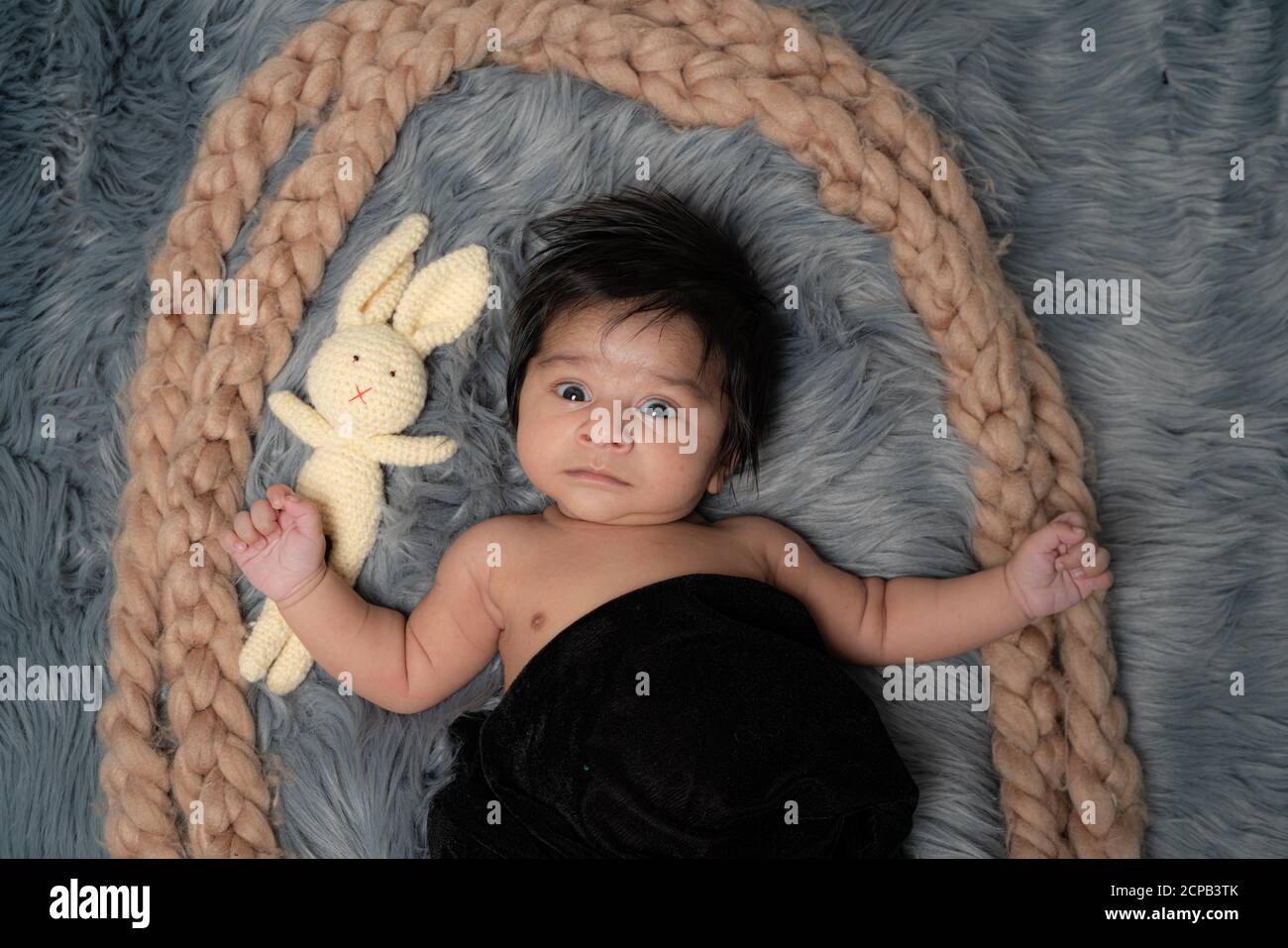 baby on grey background close-up, different emotions, design element ...