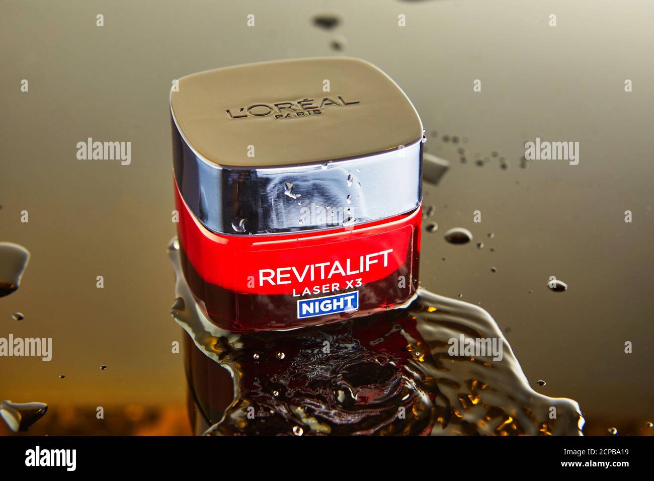 Israel, Tel Aviv - September 8, 2020: Anti-wrinkle night face cream on ...