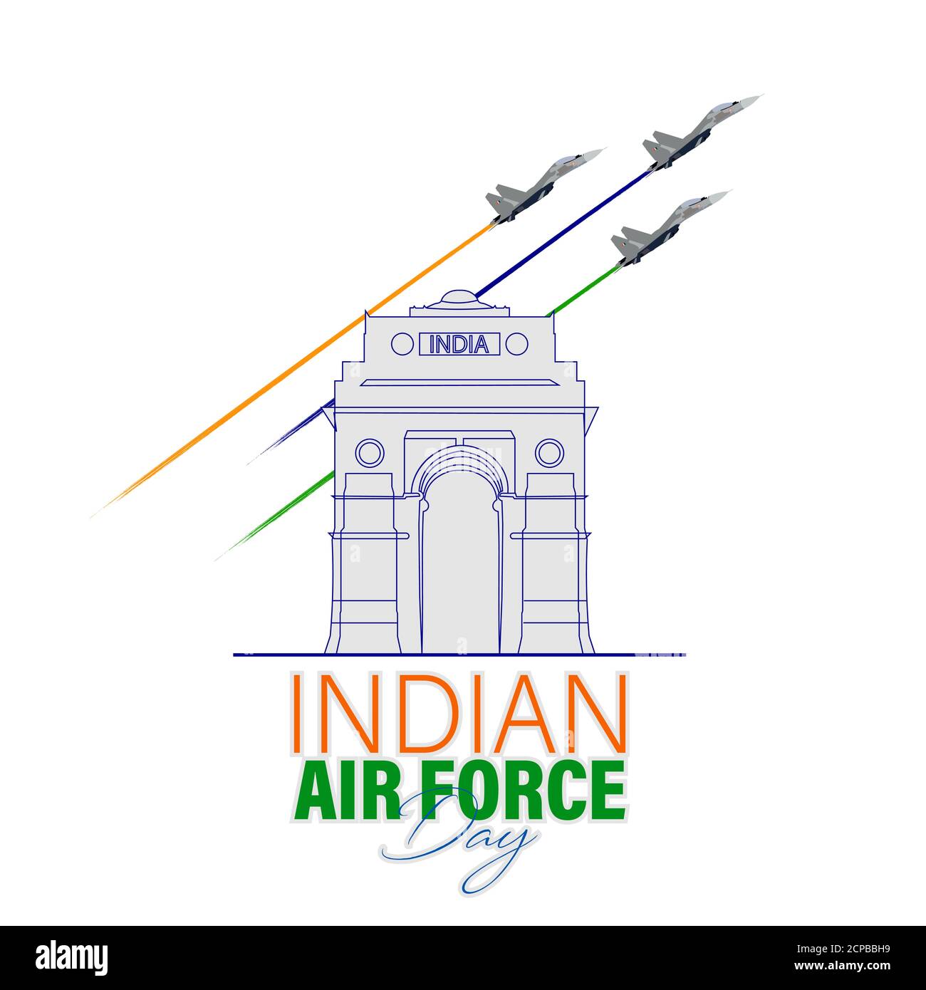 Vector Illustration of Indian Air Force Day observed on October 8 ...