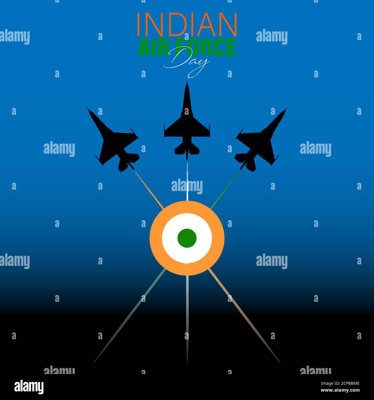 Vector Illustration of Indian Air Force Day observed on October 8 ...
