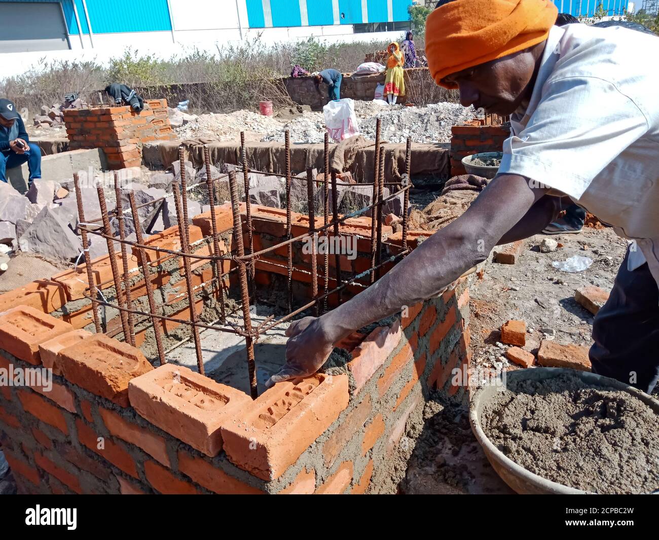 DISTRICT KATNI, INDIA - DECEMBER 13, 2019: An indian village labour ...