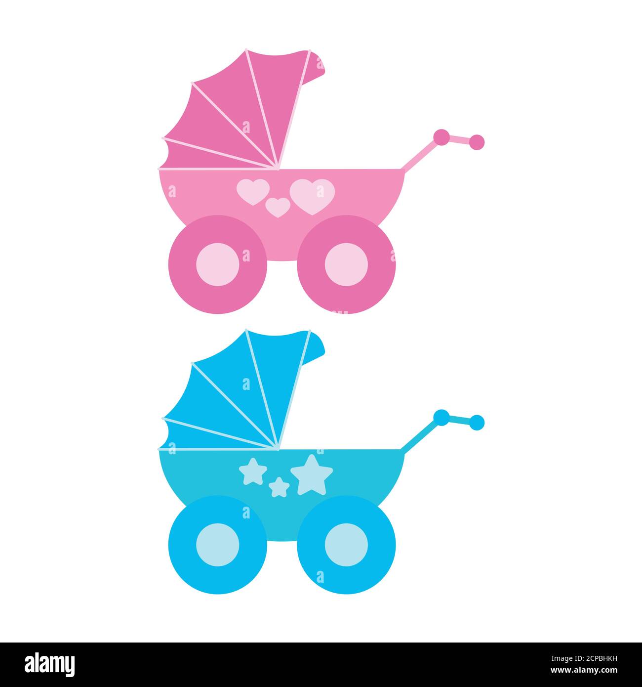 Baby carriage vector icon set isolated on white background Stock Vector ...