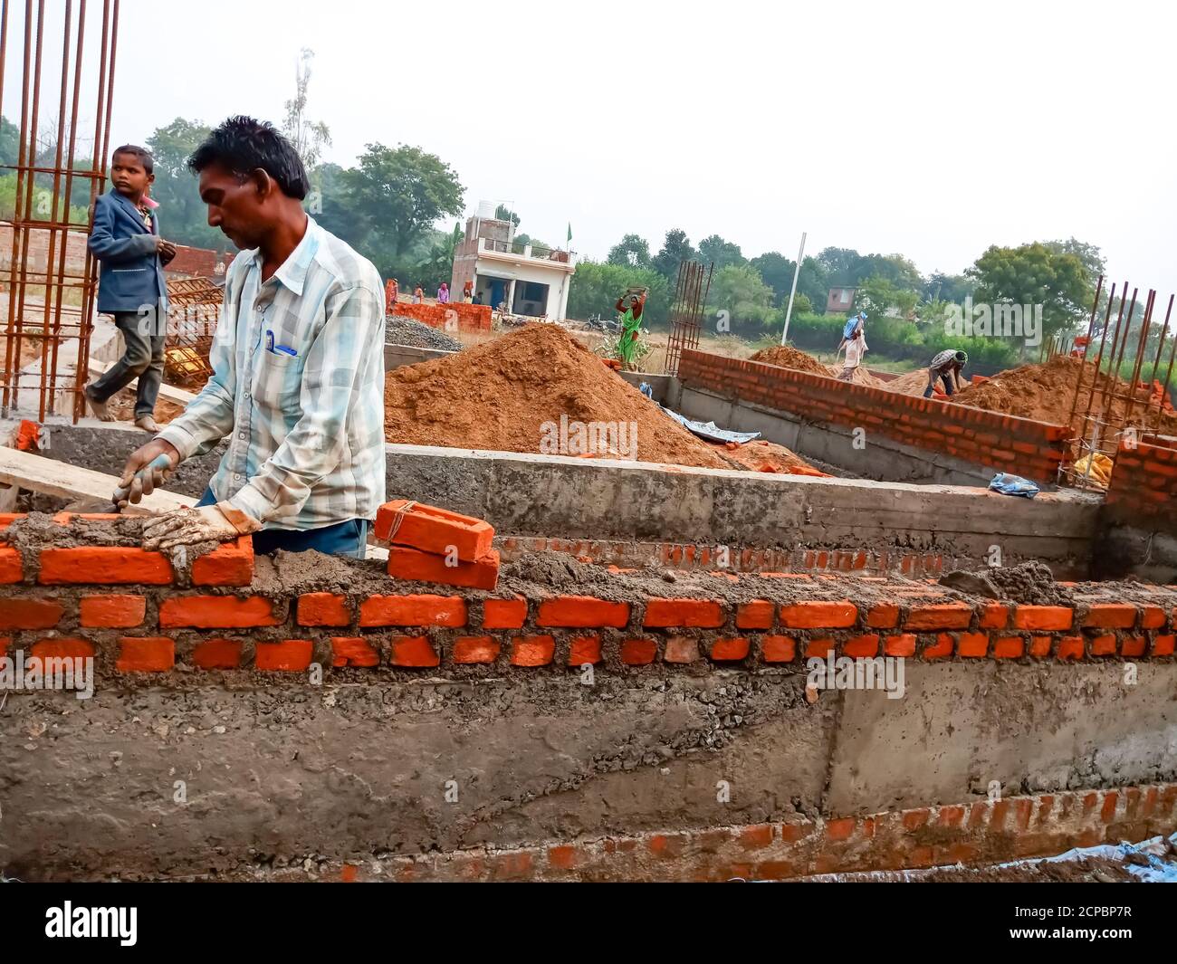DISTRICT KATNI, INDIA - DECEMBER 18, 2019: An indian village ...