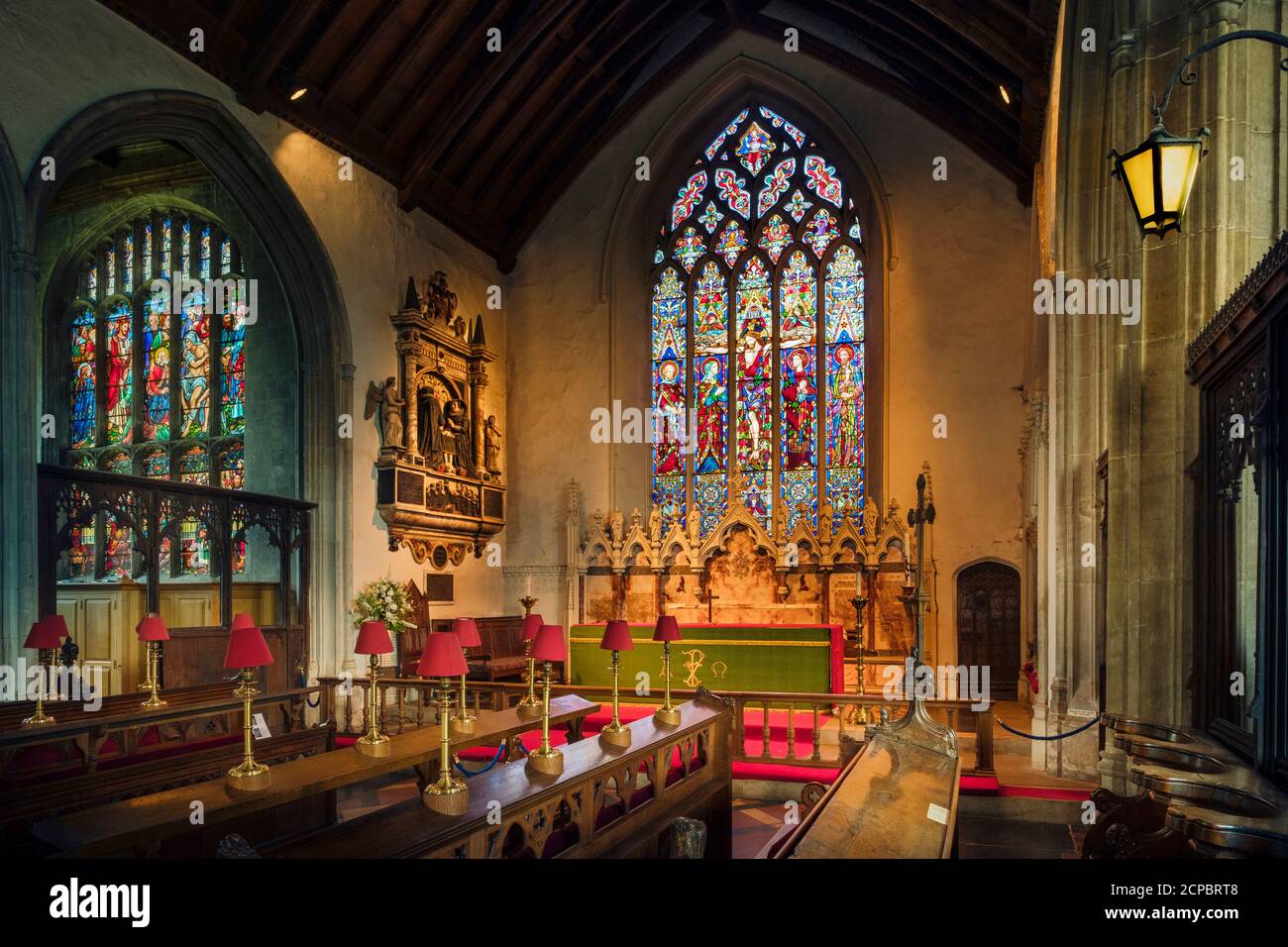 Interior of St. Peter and St. Paul church in Lavenham a Grade I listed ...