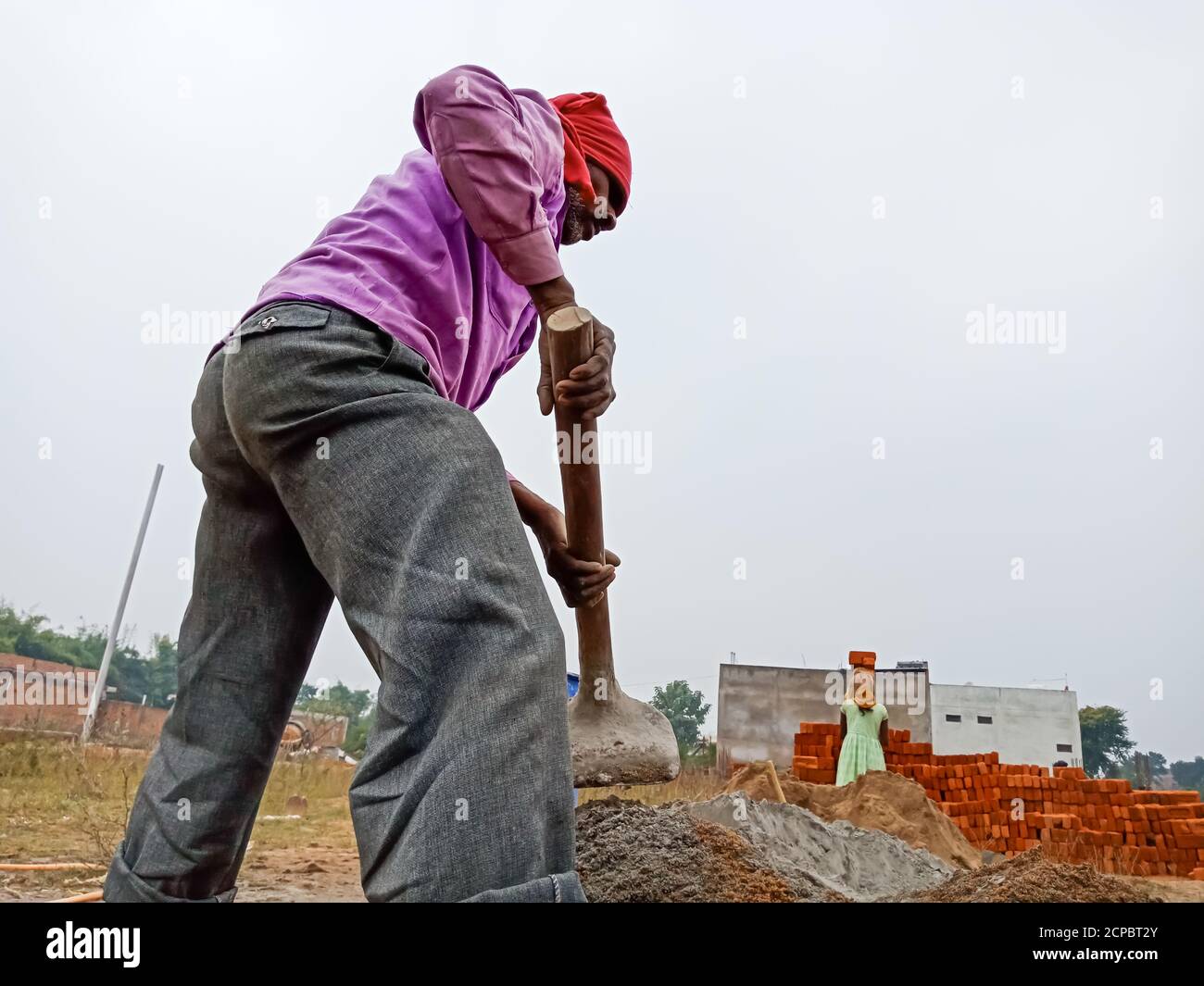 DISTRICT KATNI, INDIA - DECEMBER 18, 2019: An indian village building ...