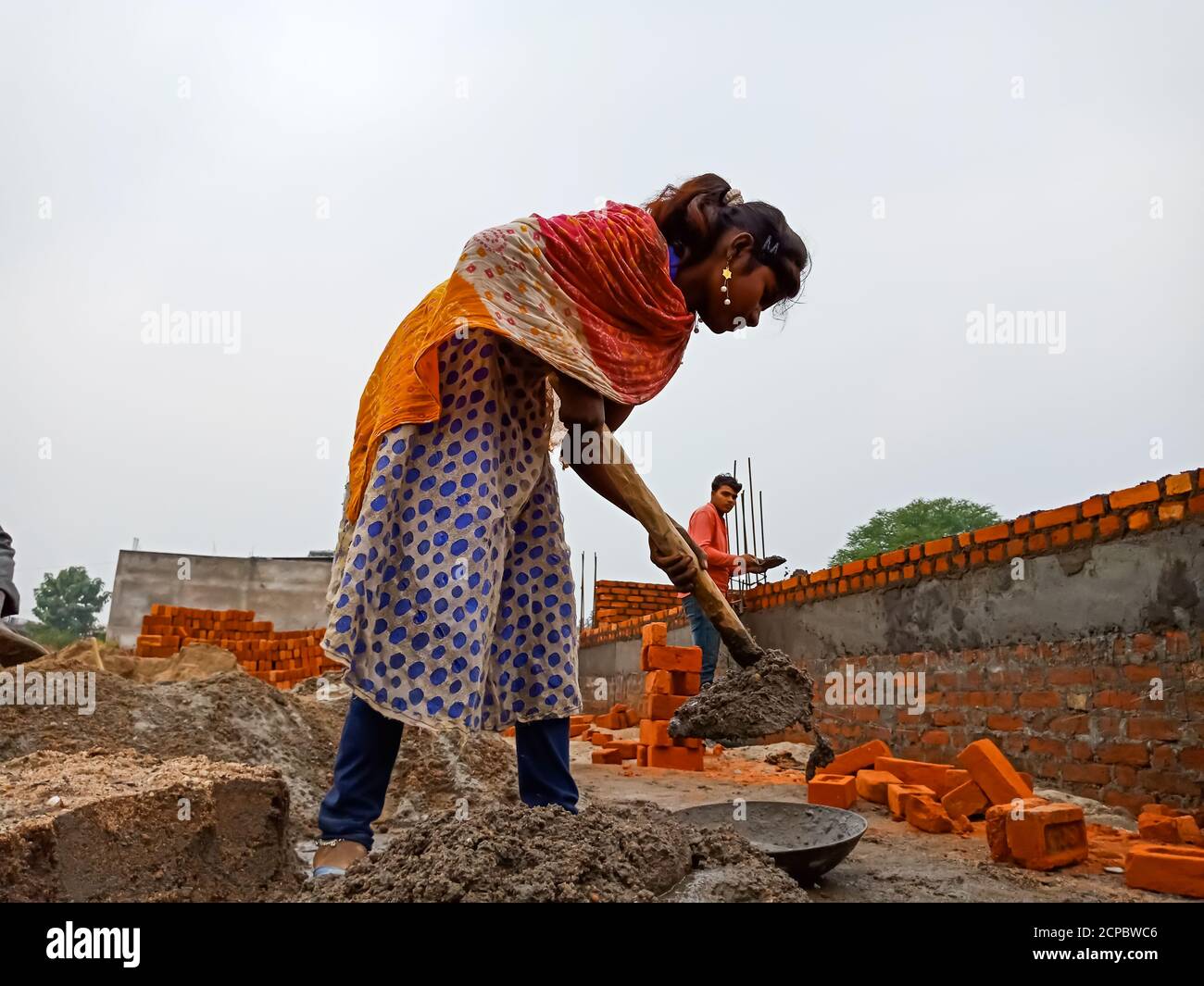 DISTRICT KATNI, INDIA - DECEMBER 18, 2019: An indian village young ...