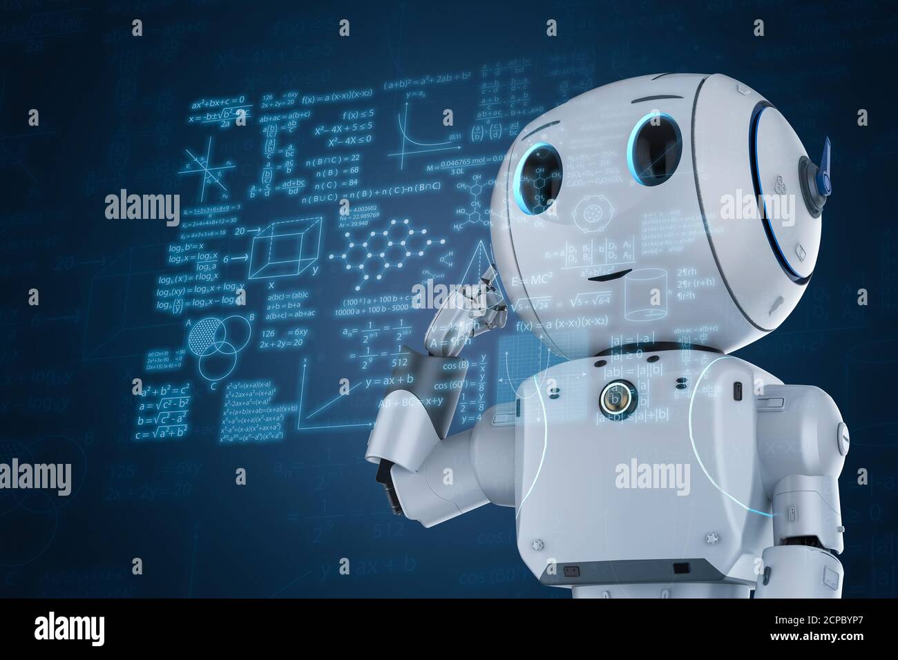 Artificial intelligence robot math hi-res stock photography and images ...