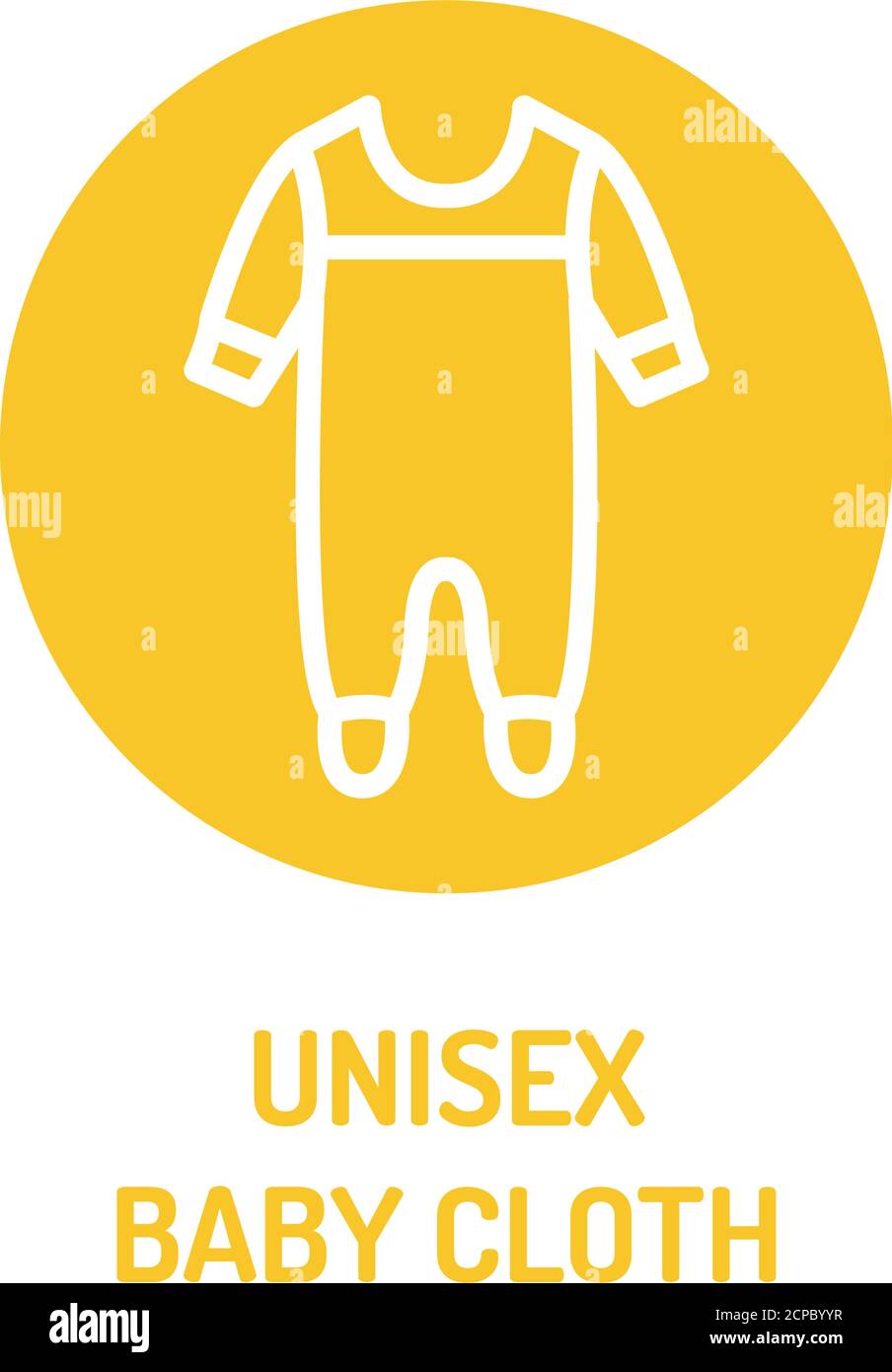 Unisex baby clothes color icon. Infant body suit. Casual apparel for ...