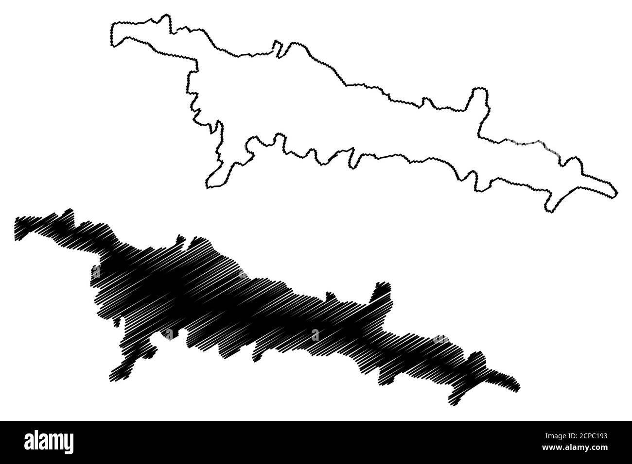 Cusco City (Republic of Peru, Department of Cusco) map vector ...
