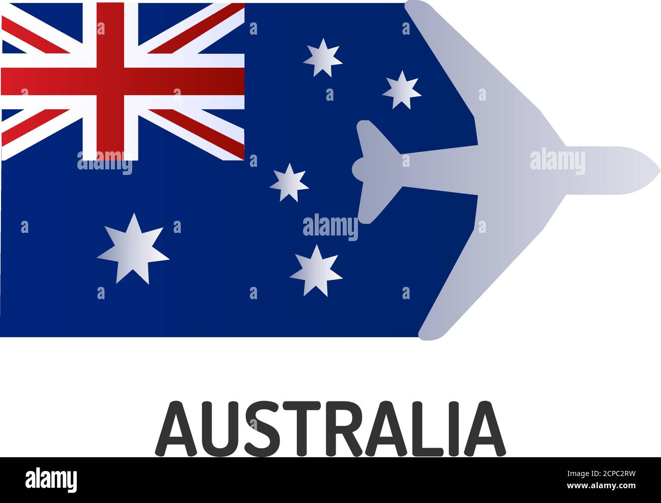 Flag of Australia color line icon. Airline network. International ...