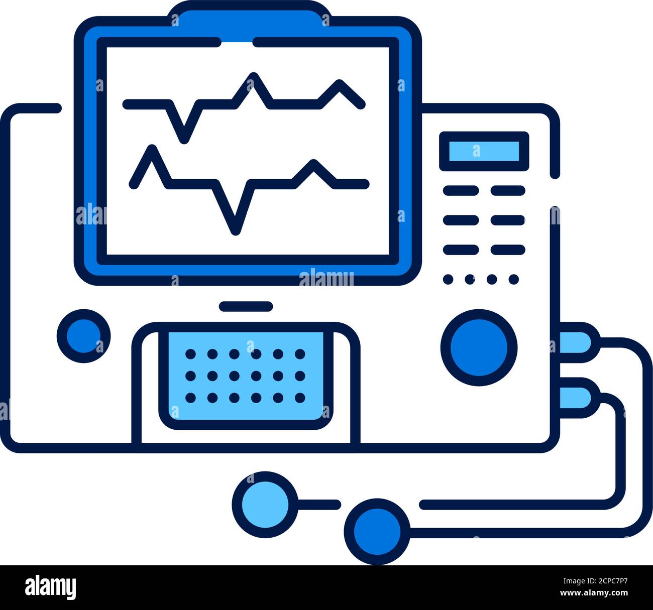 Electronic Fetal Monitoring Line Color Icon Efm Provides Graphic And Numeric Information On