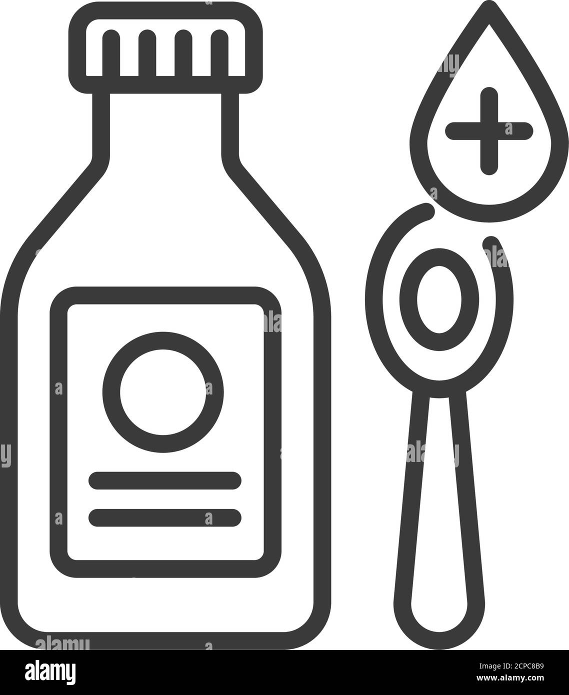 Medicine syrup spoon Stock Vector Images - Alamy