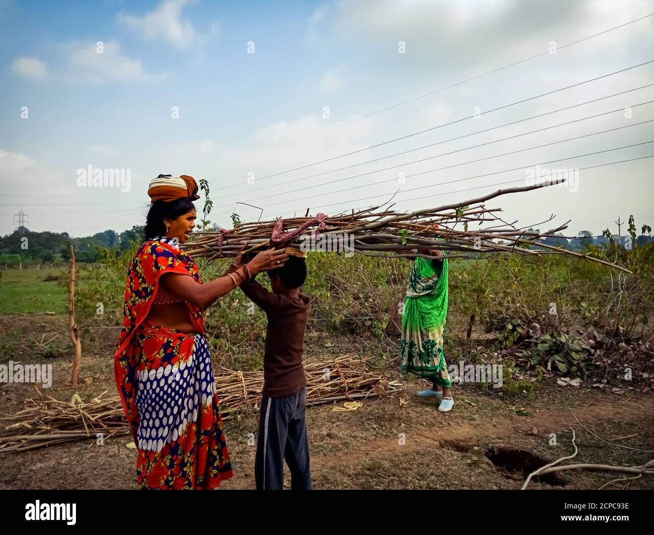 DISTRICT KATNI, INDIA - JANUARY 01, 2020: An indian village people ...
