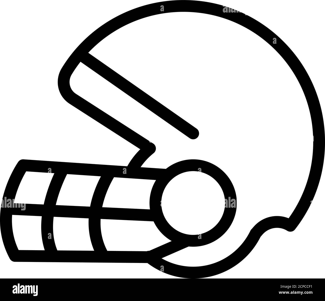 American football helmet icon, outline style Stock Vector Image & Art ...