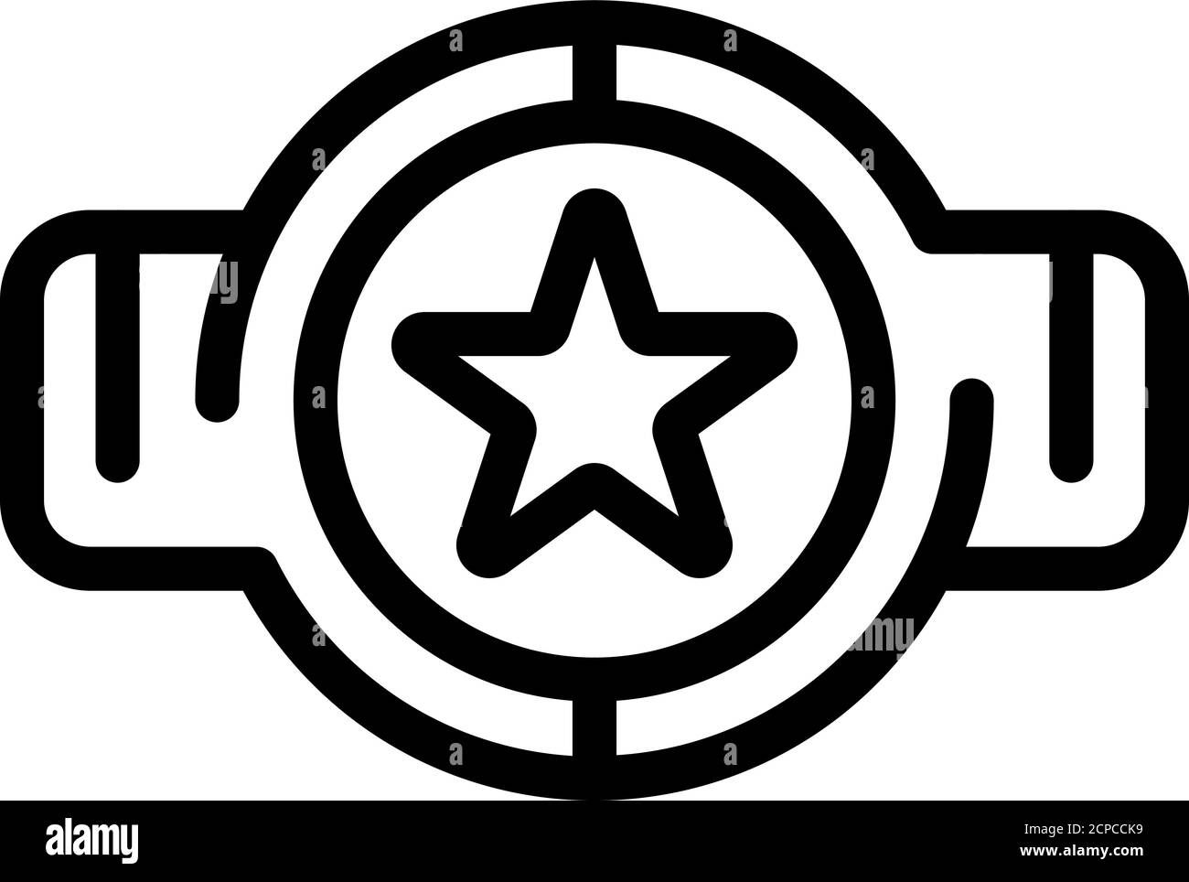 Boxing championship belt isolated Black and White Stock Photos & Images ...