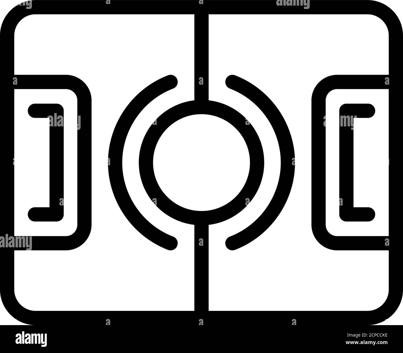 Soccer field icon, outline style Stock Vector Image & Art - Alamy