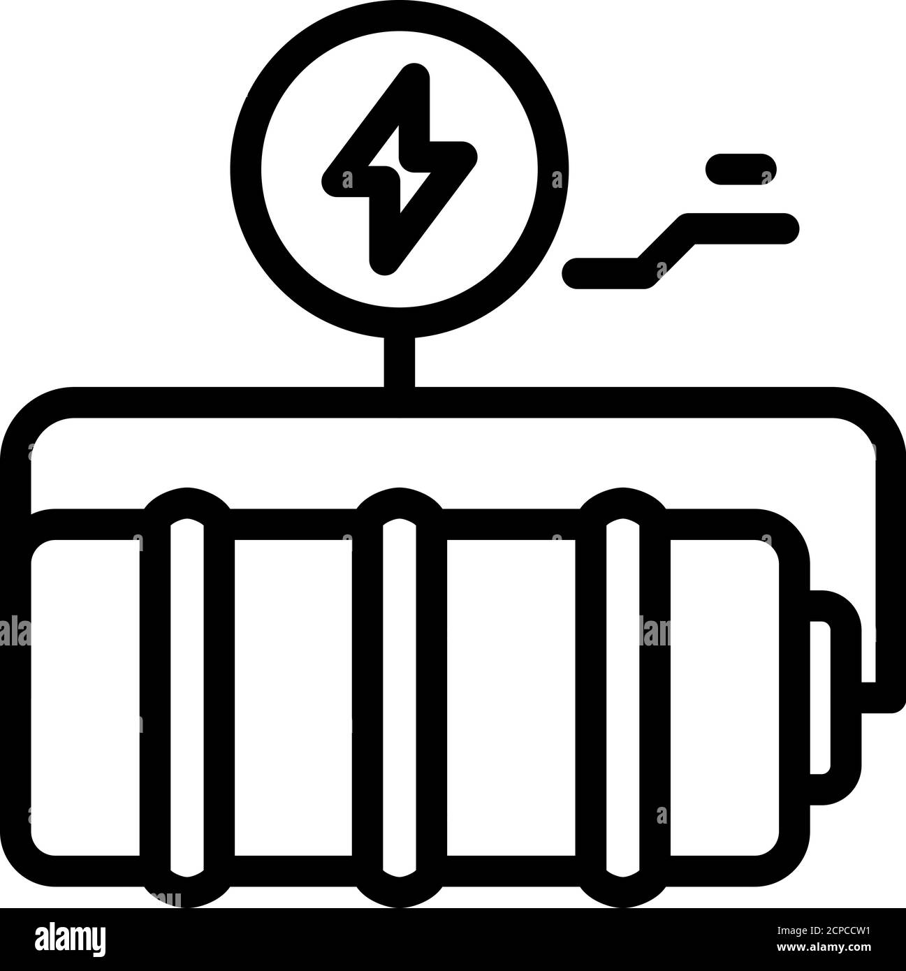 Battery icon, outline style Stock Vector Image & Art - Alamy