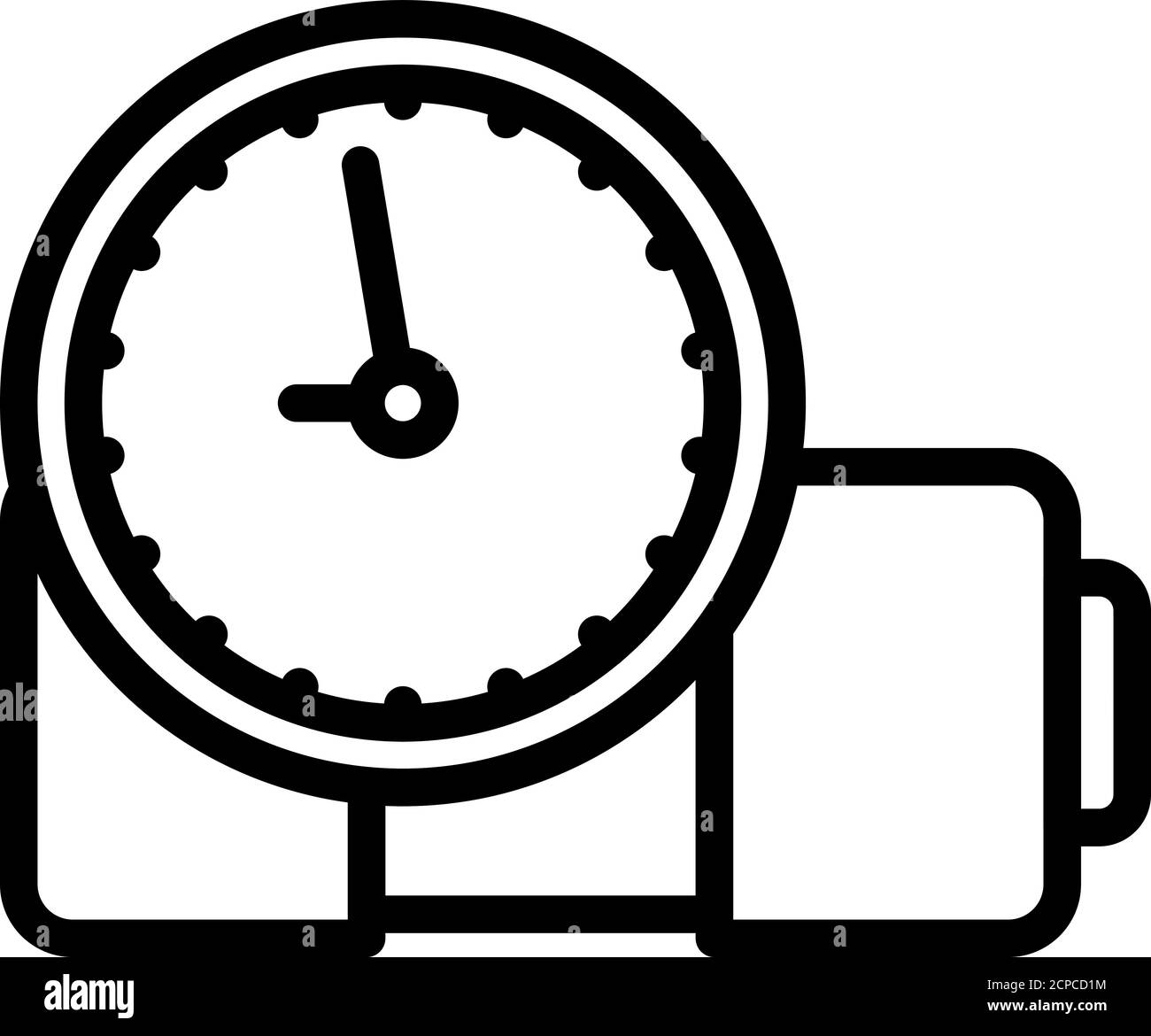 Time clock battery icon, outline style Stock Vector Image & Art - Alamy