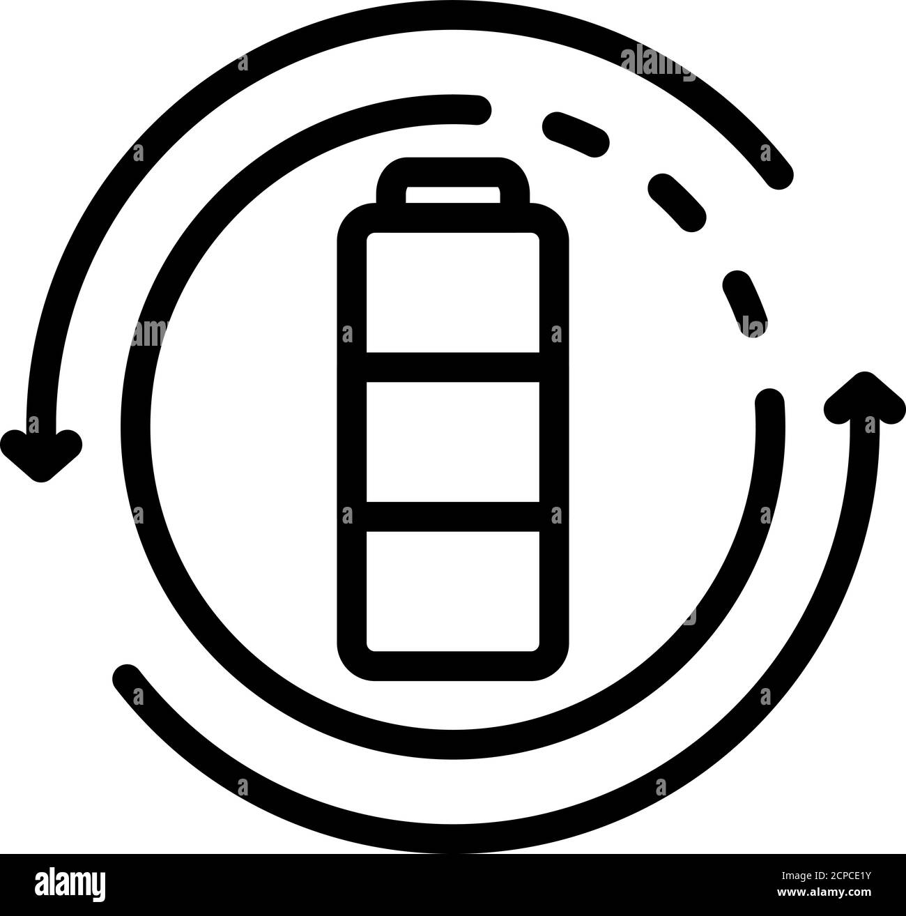 Recycle battery icon, outline style Stock Vector Image & Art - Alamy