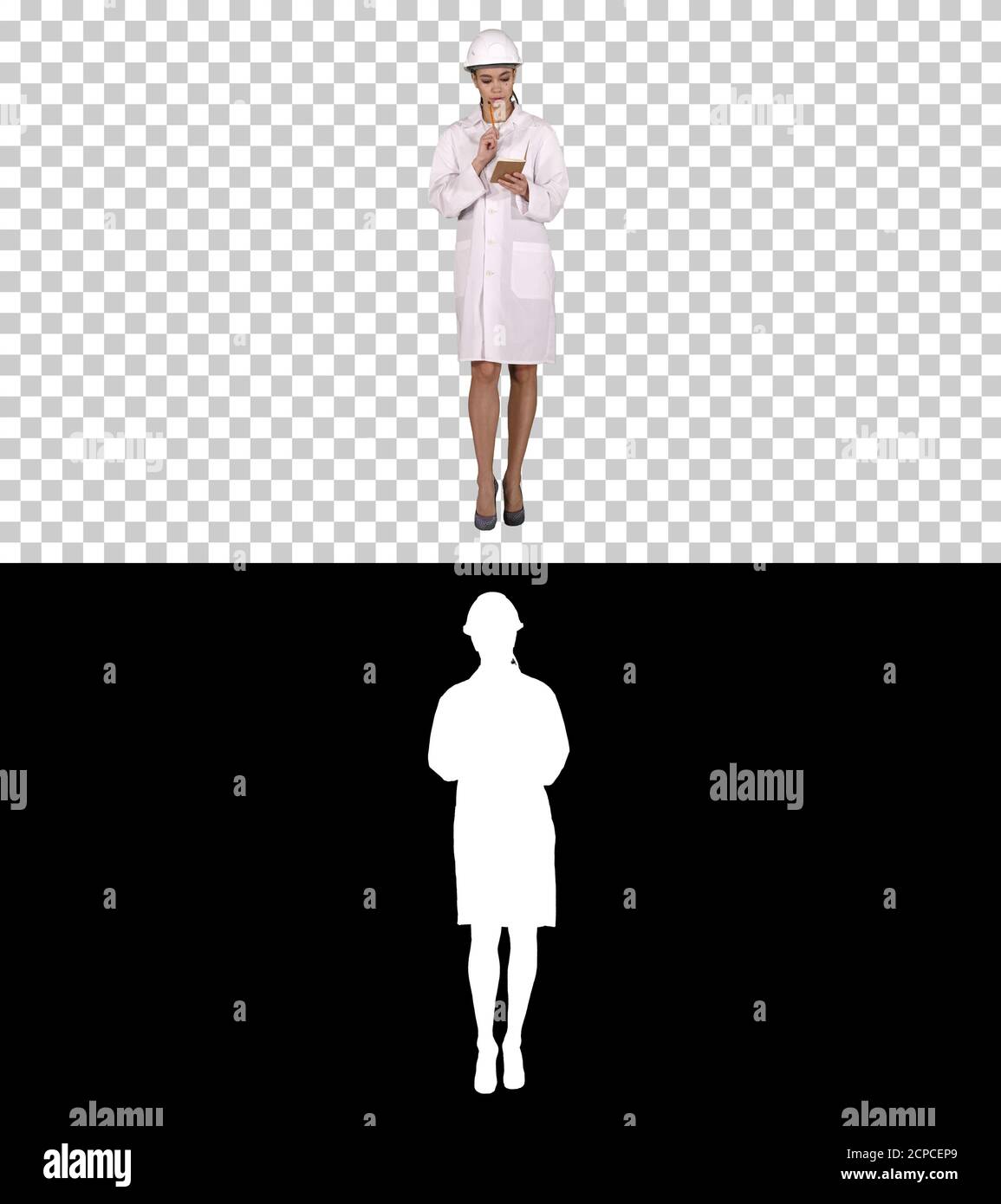 Woman engineer writing checklist hi-res stock photography and images ...