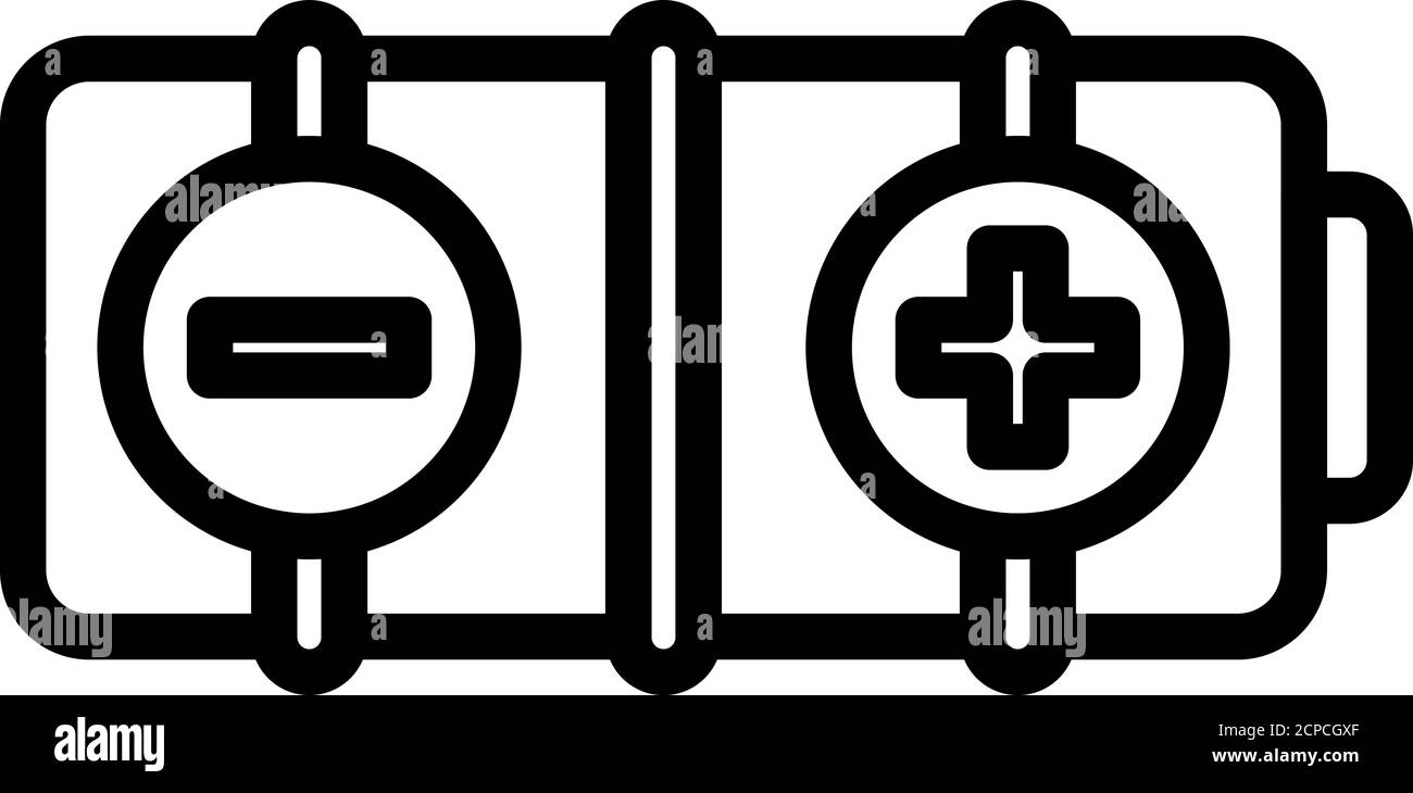 Cell battery icon, outline style Stock Vector Image & Art - Alamy