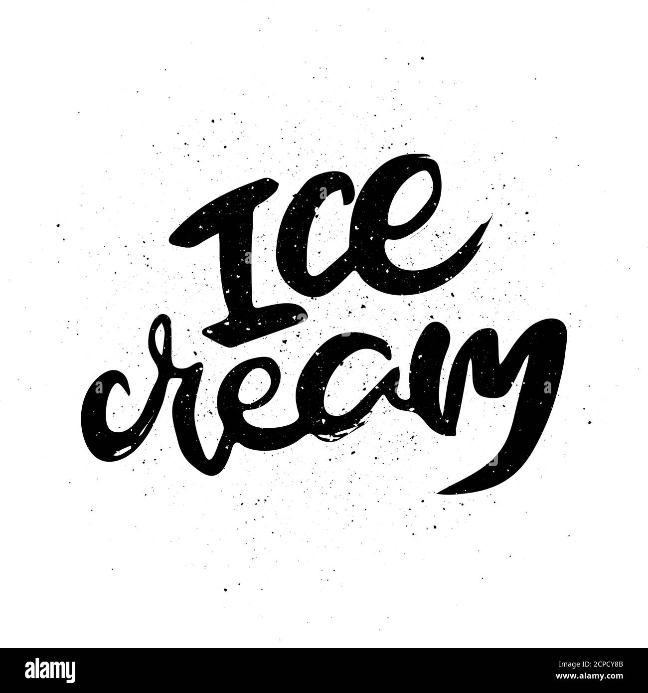 Ice Cream. Vector motivational phrase. Hand drawn ornate lettering ...