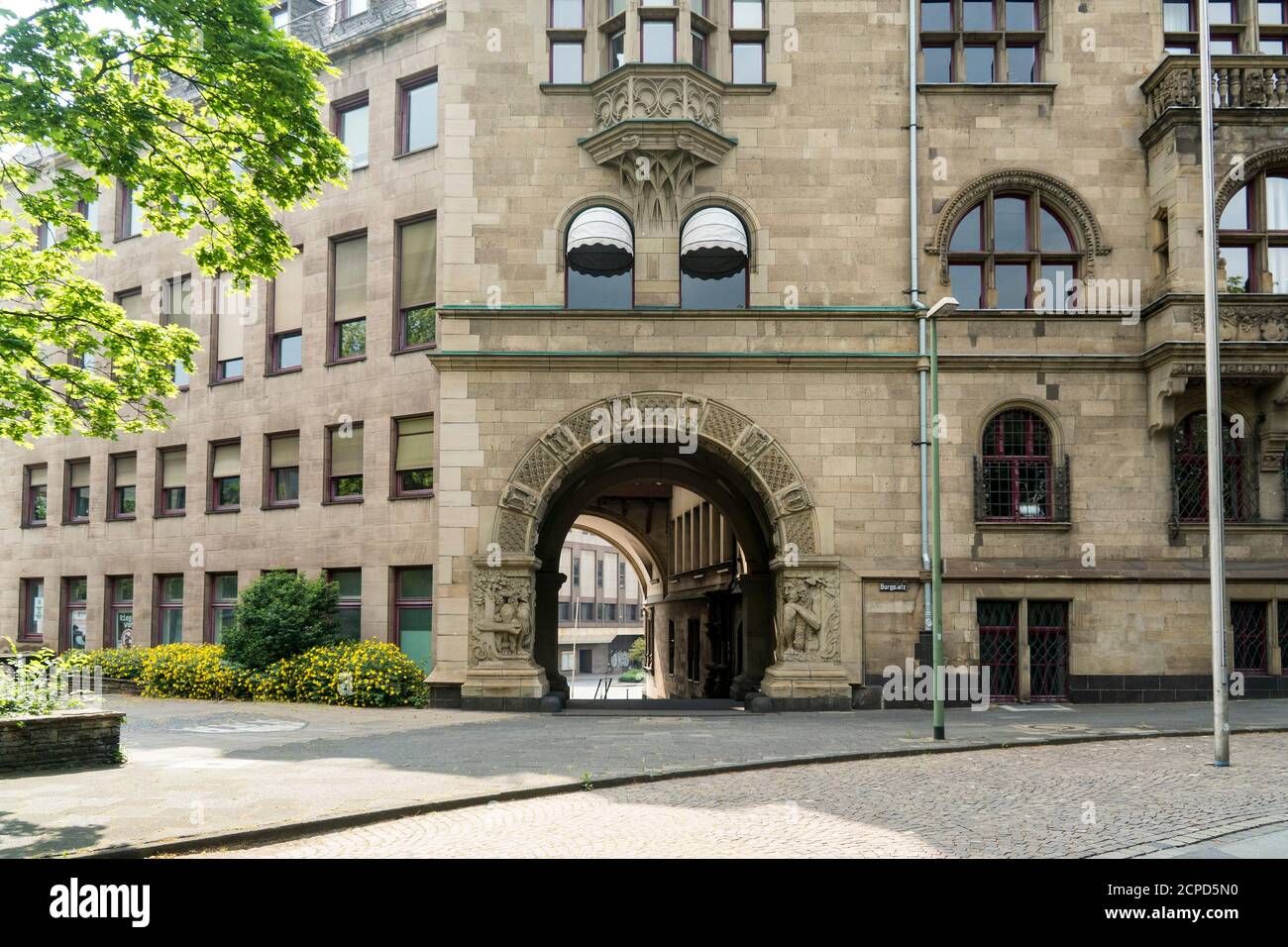 Duisburg, Burgplatz, historic old town, town hall, passage Stock Photo ...