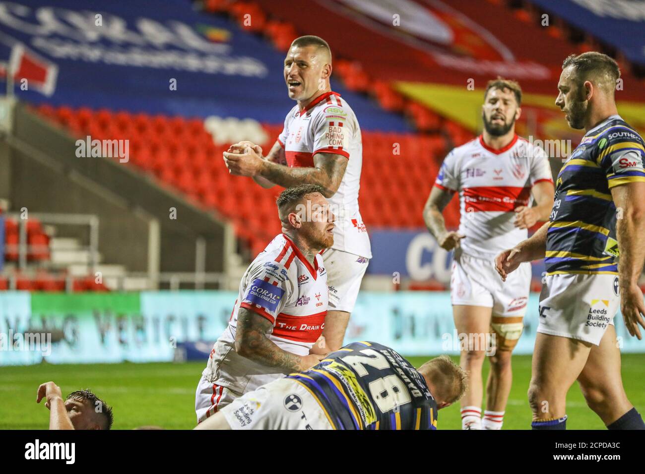 Jamie Ellis (30) of Hull KR goes over for a try Stock Photo - Alamy
