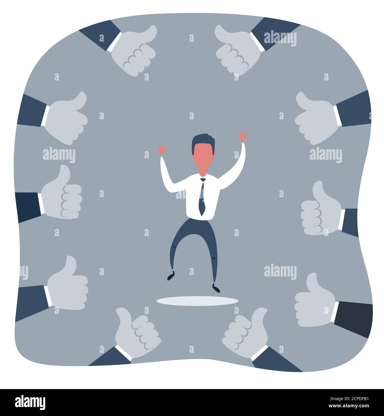 Happy office worker thumbs up Stock Vector Images - Alamy