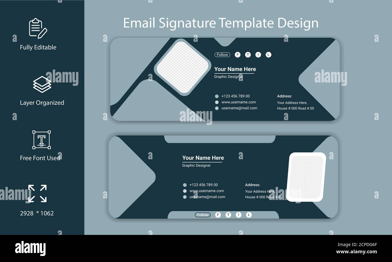 Signature template set Stock Vector Images - Alamy
