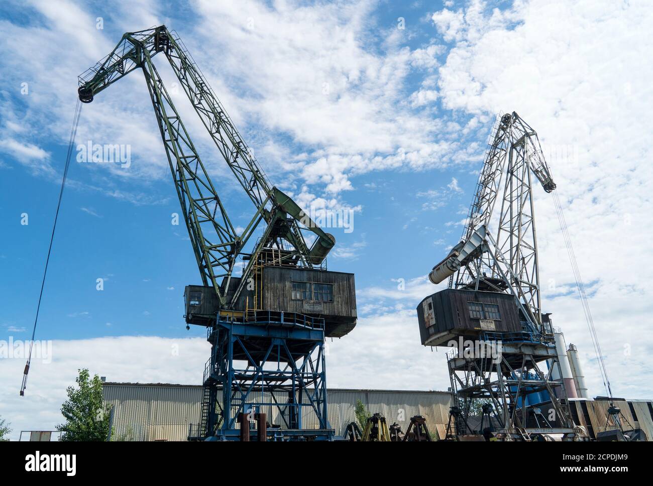 Duisburg, largest inland port in the world, loading cranes Stock Photo ...