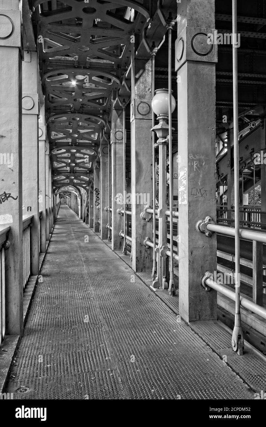 The structural ironwork of the landmark High Level Bridge and its ...