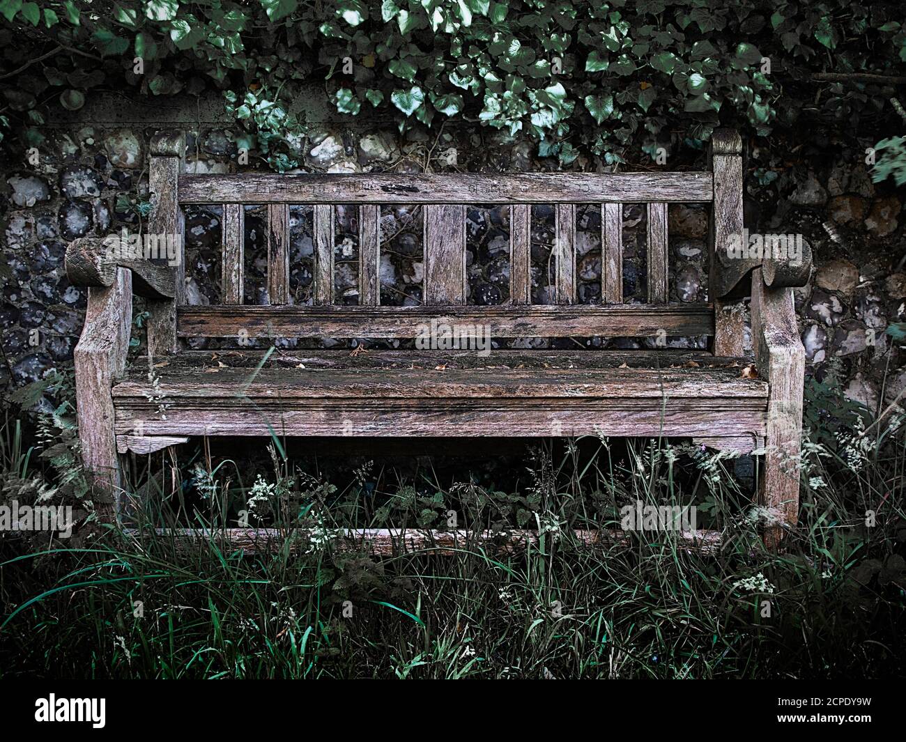 old rustic seat beanch Stock Photo - Alamy