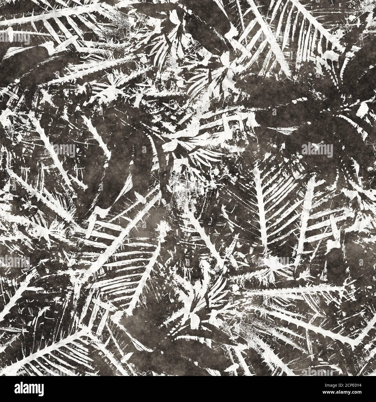 Neutral tropical palm tree leaves seamless pattern Stock Photo - Alamy