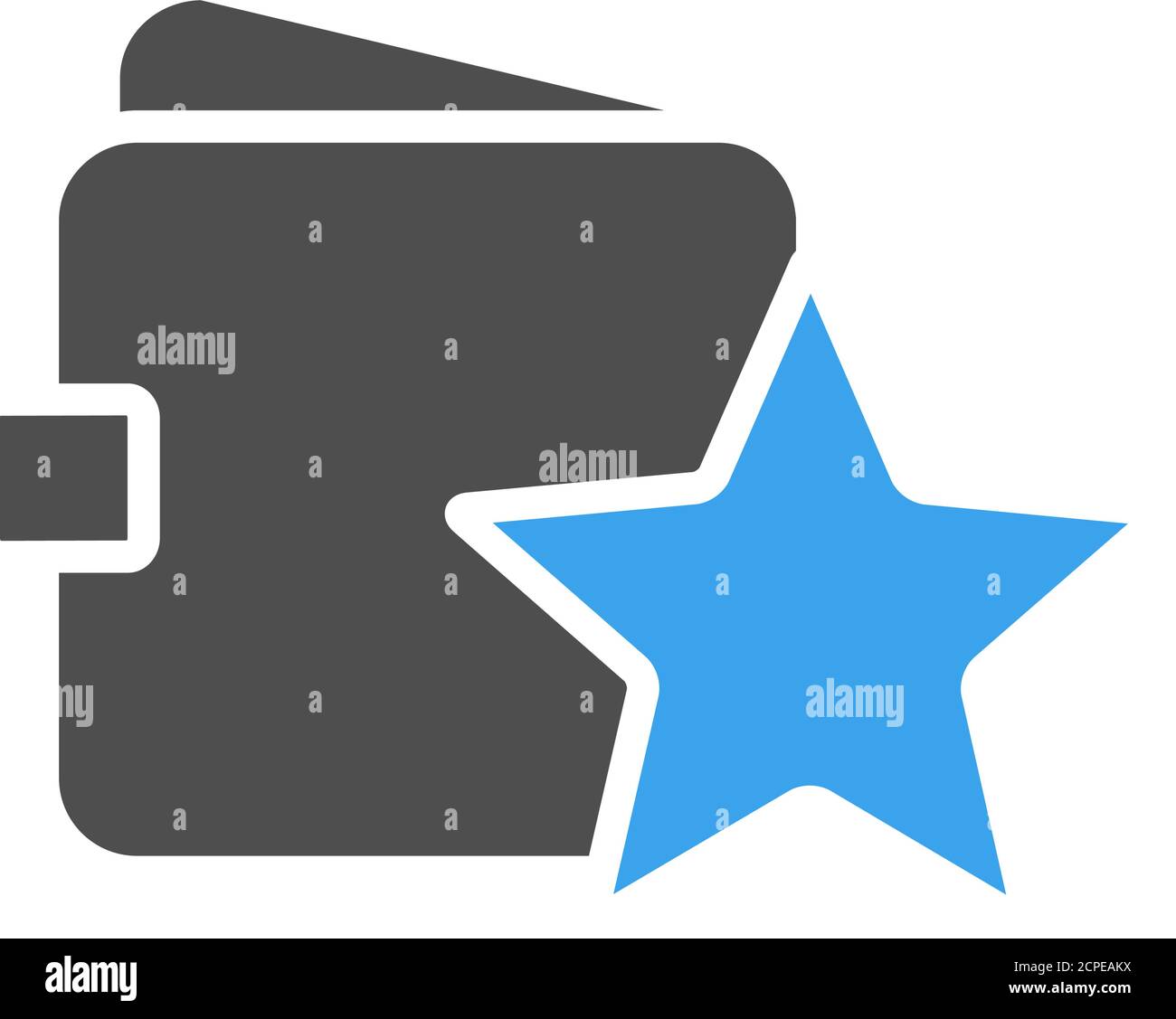Wallet with star colored icon. Money insurance sign. Like, positive ...