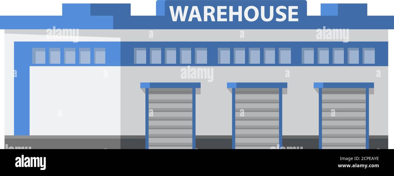 Warehouse commercial building loading docks. Storage center logistics ...