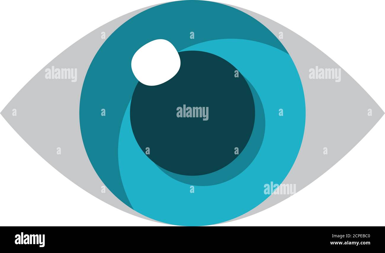Human eye care icon.Blue pupil icon.Flat vector Stock Vector Image ...