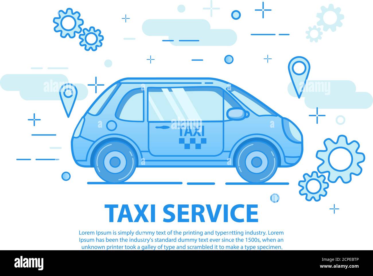 Taxi service call icon application. Concept of design of a banner Stock ...