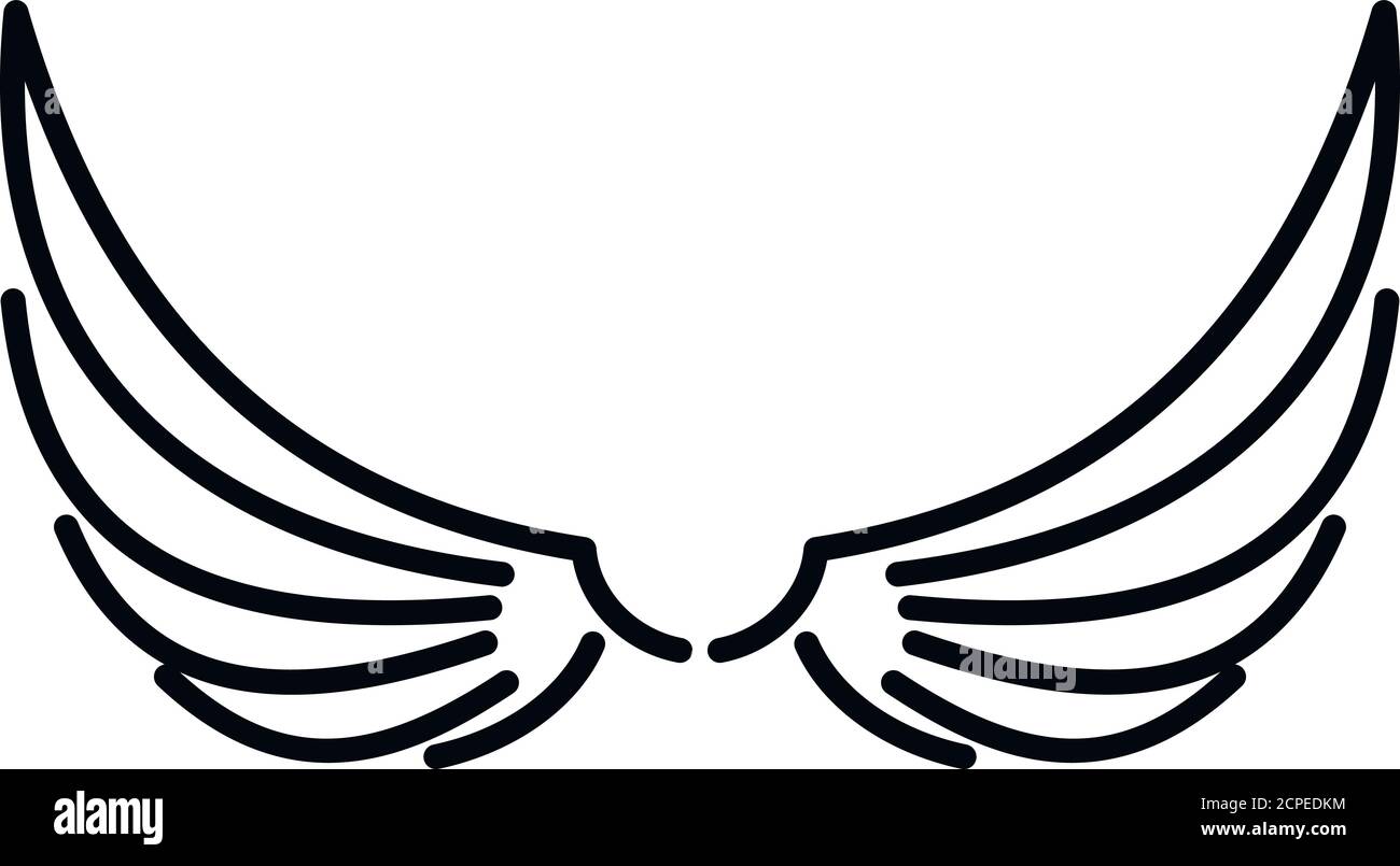 Shape wings icon. Outline shape wings vector icon for web design ...