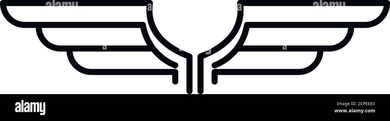 Freedom wings icon. Outline freedom wings vector icon for web design ...