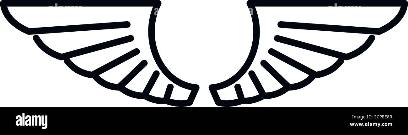 Element wings icon. Outline element wings vector icon for web design ...