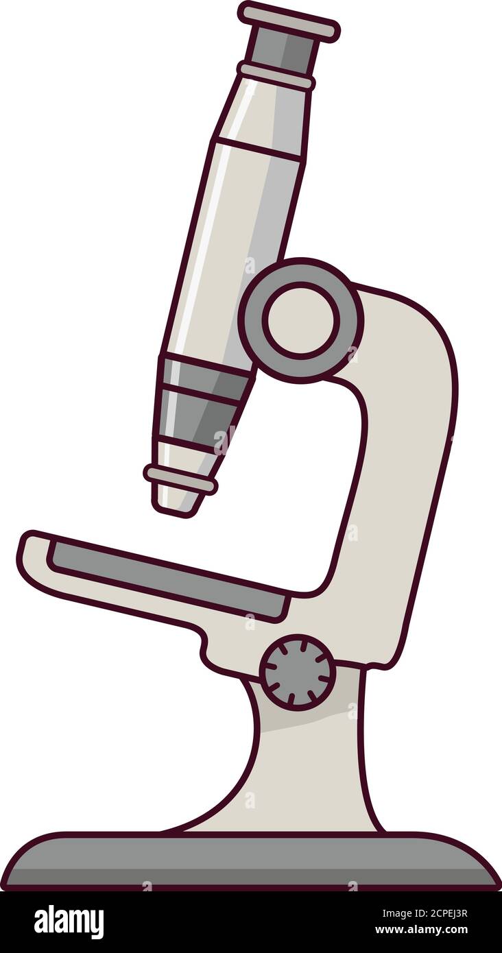 Microscope icon. Isolated flat line art vector Stock Vector Image & Art ...