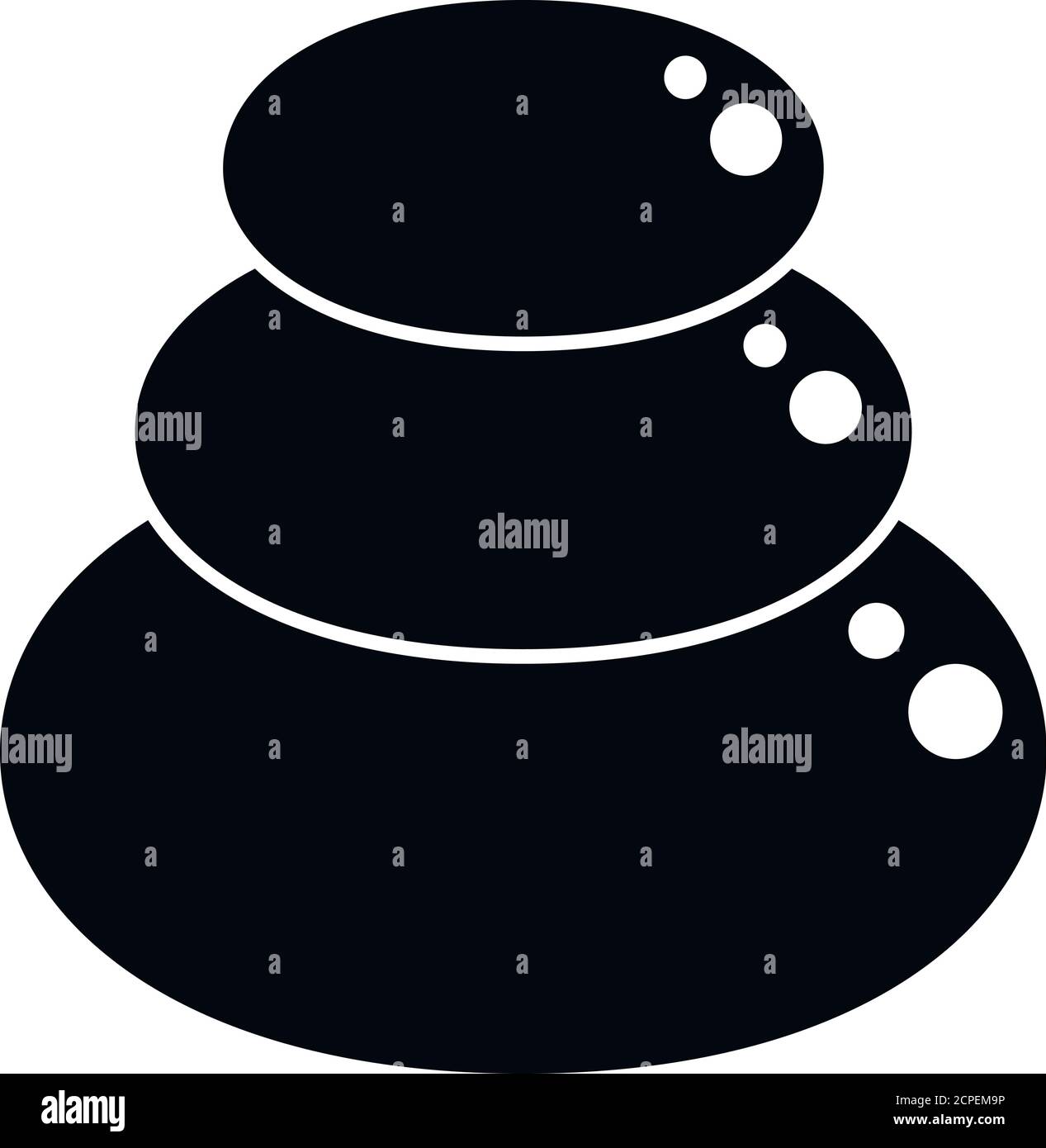 Sauna Round Stones Icon Simple Illustration Of Sauna Round Stones