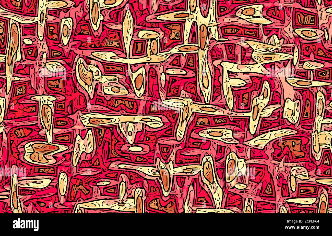 multi colored line illustration abstract art Stock Photo - Alamy