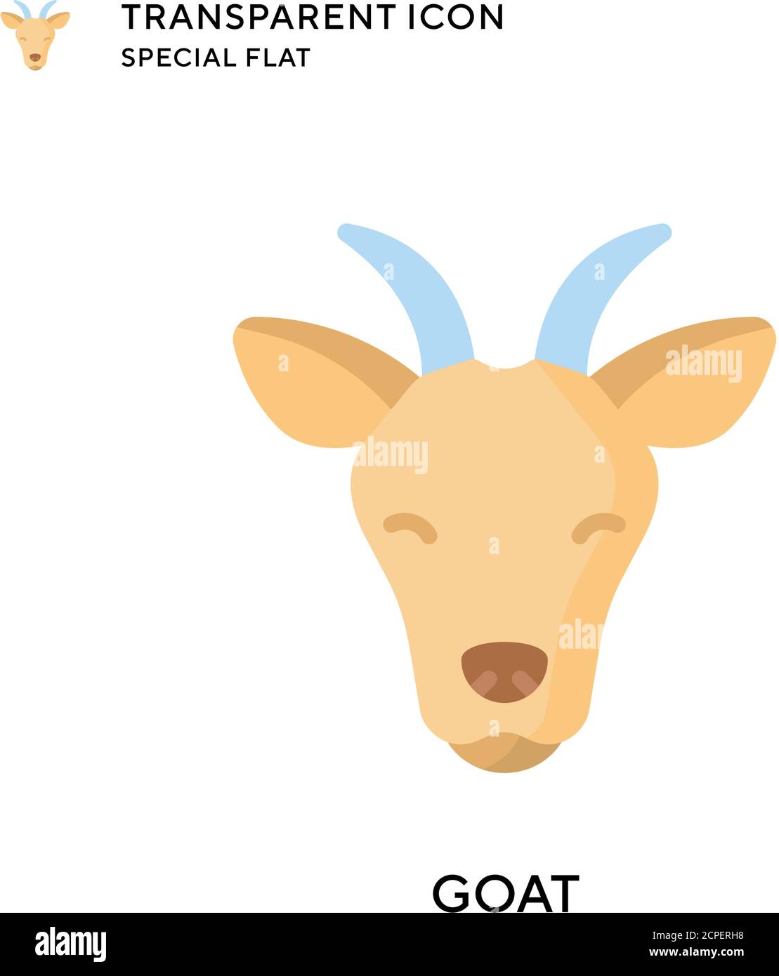 Portrait brown goat Stock Vector Images - Alamy